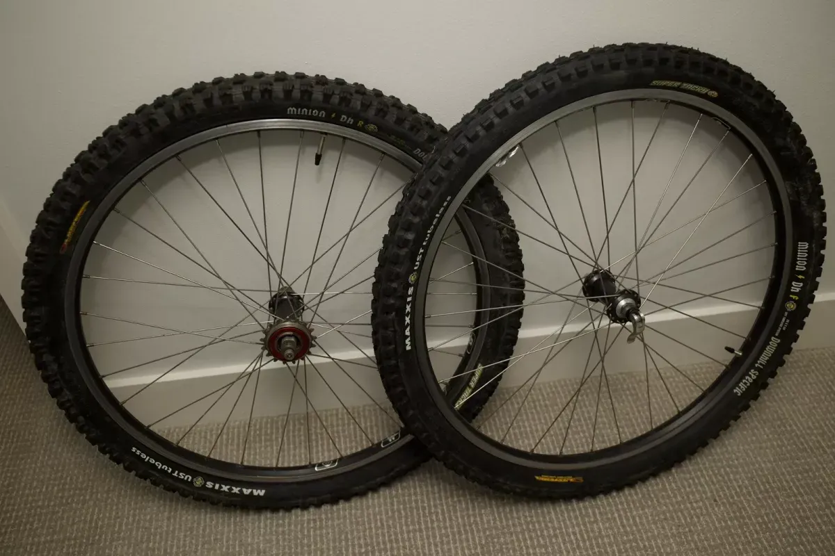 Vintage Paul WORD Hubs Wheelset Maxxis Tires WTB Rims Mountain Bike 26 ...
